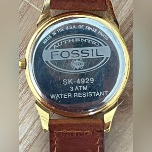 Fossil | Accessories | Fossil Rare Vintage Skeleton Watch Goldtone Case ...